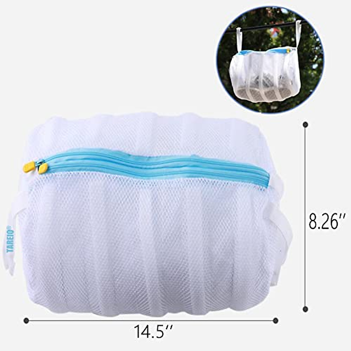 Shoes Wash Bag -Wannoc Large Shoes Laundry Bags for Washing Machine,2 in 1 Laundry Dryer for Shoes Sneakers Socks Shoes and Delicates