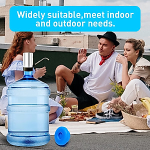 3 & 5 Gallon Water Jug Cap Reusable - Water Bottle Caps Fits 55mm Bottles,Silicone Non- Spill Lids for Anti-Splash (3 Pack)