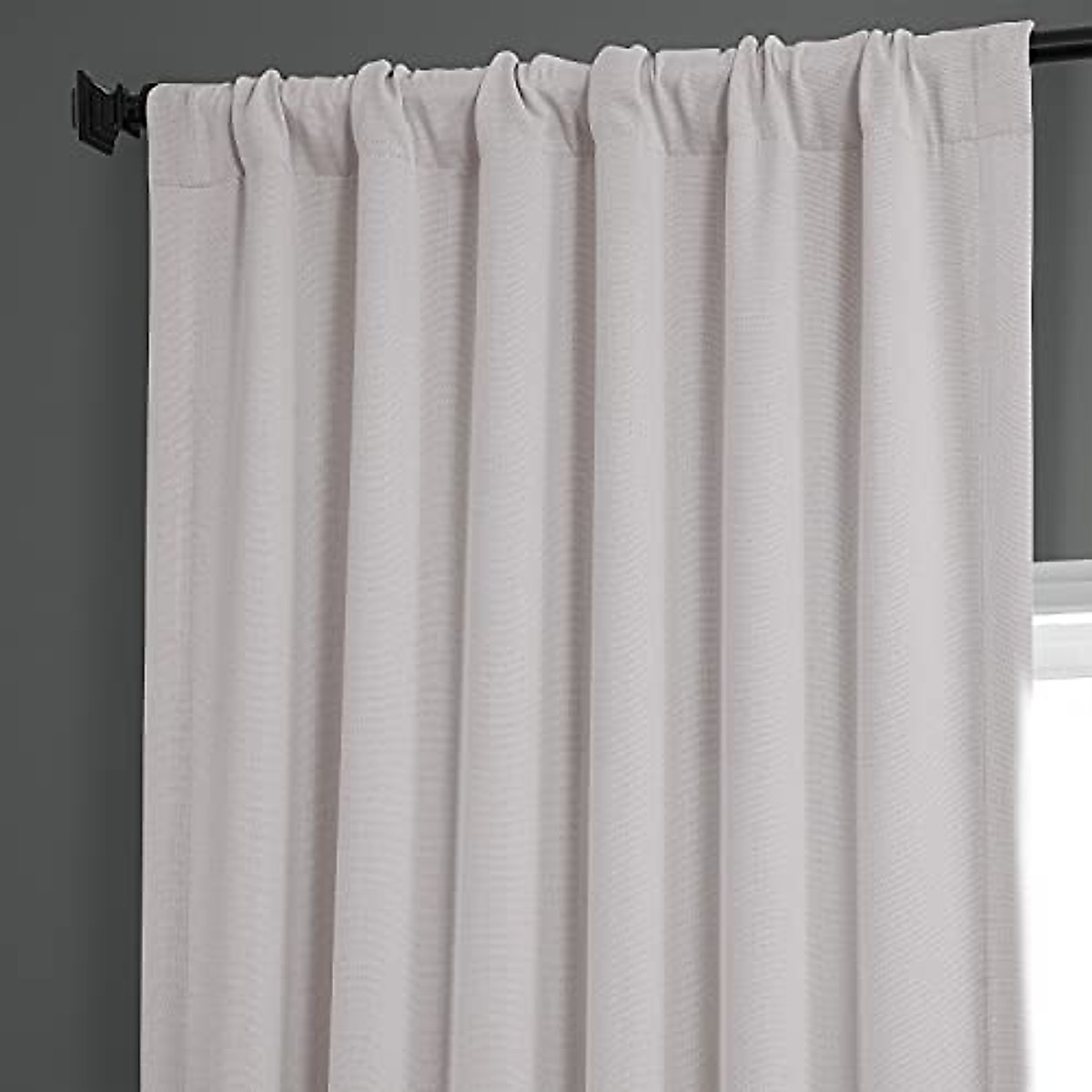 HPD Half Price Drapes BOCH-LN185-P Faux Linen Room Darkening Curtains for Bedroom (1 Panel), 50 X 120, Birch