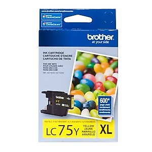 BRTLC75Y - Brother LC75Y LC-75Y Innobella High-Yield Ink,Yellow