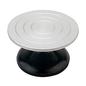 Ceramics Pottery Sculpting Wheel with Non-Skid Rubber Boot Heavy Duty Cast Iron Metal Construction Turntable with Ball Bearings (7 Inch)