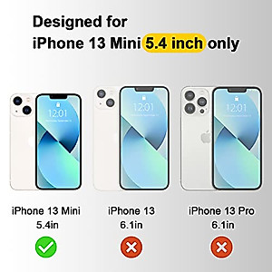 Black Cute Cat iPhone 13 Mini Case - 5.4 Inch Van Gogh Cute Cat iPhone Case, Non-Slip Pattern Design and Shock Absorption, Soft Silica Gel Frame Support Black Phone Case for Teen Girls and Sisters