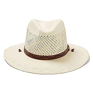 Stetson Men's Standard Stentson Airway Vented Panama Straw Hat, Natural, XX-Large