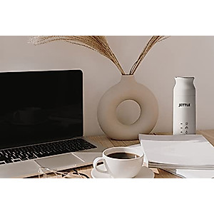 Jettle Electric Kettle - Travel Portable Heater for Coffee, Tea, Milk, Soup - Stainless Steel Travel Water Boiler tea pot with Temperature Control, LED, Automatic Power Off - 450ml, Kitchen Appliance