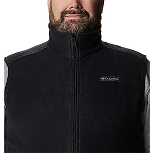 Columbia Mens Steens Mountain Fleece Vest, Black, Small