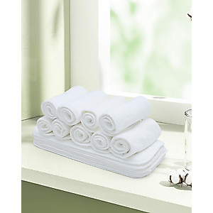 Babygoal Reusable Cloth Diaper Inserts Pack of 12, Absorbent & Breathable Liners, 3-Layer Microfiber Inserts for Cloth Diapers 12T