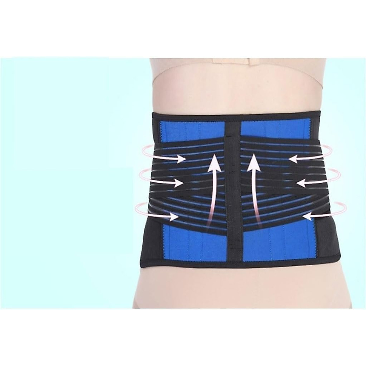 PROHEL Back Brace to Relieve Lower Back Pain with Lumbar Pad Support for Men/Women. Mild, thin, orthopedic, rigid, adjustable herniated disc (Size : L.)