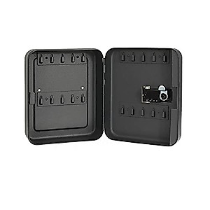 ESUALS Hidden Key Box Indoor Outdoor Password Organizer Key Safe Box Office Combination Lock Car Metal Security Home Storage Cabinet Wall Mounted Key Lock Box Wall Mount