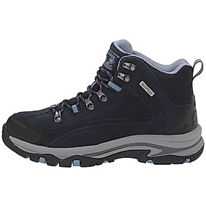 Skechers womens Hiker Hiking Boot, Navy/Grey, 7 US