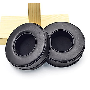 90mm Diameter Real Sheepskin Leather Replacement Compatible with AKG K545 K845BT K540 Headphone/JBL E50BT E50 BT S500 S700 Headphone / HDJ1000 HDJ2000 HDJ1500 Headphones