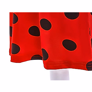 Dressy Daisy Girls Ladybug Polka Dots Red & Black Nightgown Dress Up Costume Fancy Birthday Party Sleepwear Size 10