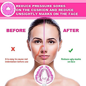 24 Pack Mask Liners Full Face Reusable Soft Mask Covers Reduce Air Leaks and Blisters Washable Cushion Covers Compatible with Most Full Face Masks (Pink)