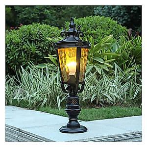 Post Lights Outdoor Post Light Post Cap Lights Outdoor Garden Lamp Warm White Post Pillar Lamp IP23 Waterproof Modern Post for Patio Fence Villa (Large) (Large)