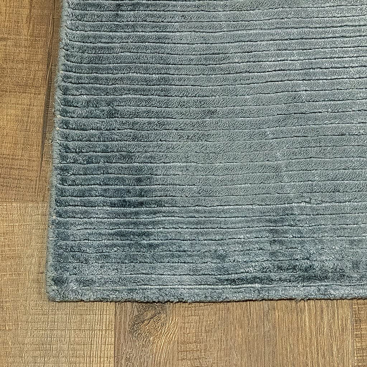 Westside Market India Stripes Gray Rug Handmade Area Rug 100% Wool, 6'0'' x 8'10''