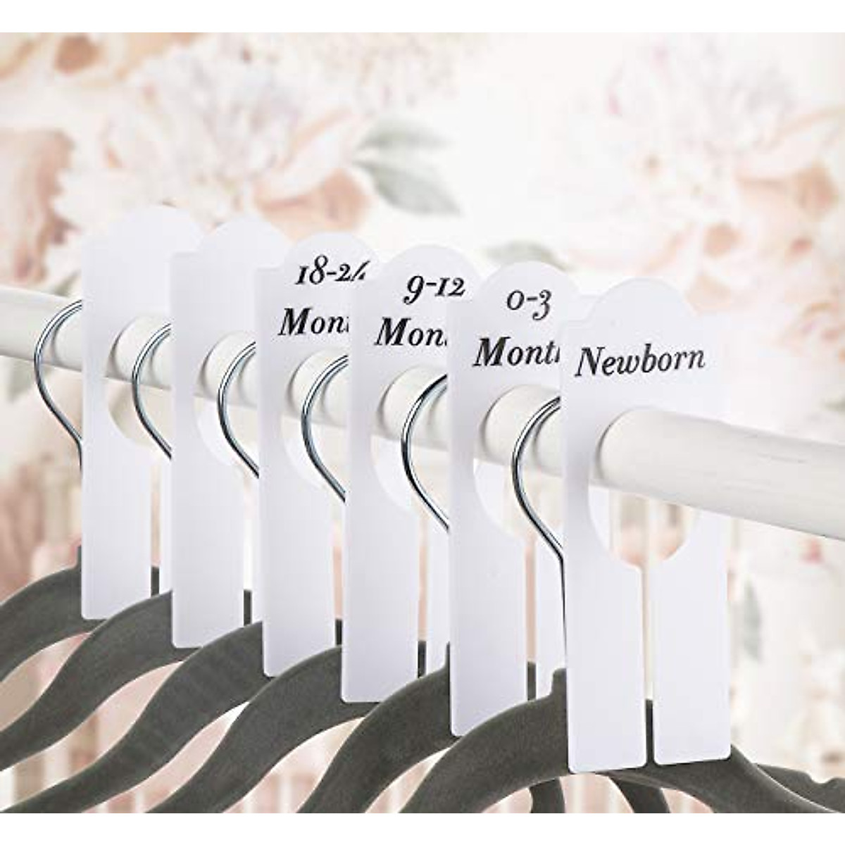 Lemonfilter 12 Pack Baby Wardrobe Dividers Plastic Nursery Closet Dividers Clothing Rack Dividers for Organize Baby's Clothes (White)