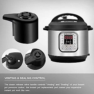 Steam Release Valve Handle Replacement for Instant Pot Duo/Duo Plus 3, 5, 6 and 8 Quart, Mini 3 Qt, Duo50 5 Qt, Duo/Duo Plus 60 6 Qt, and Duo/Duo Plus 80 8 Qt