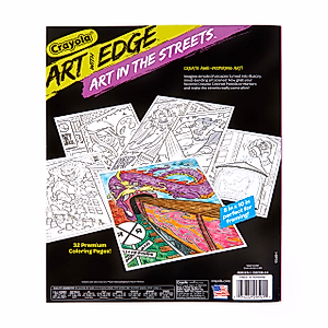 Crayola Art with Edge Coloring Book, Art in The Streets, 32pgs, Gift