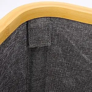 Collapsible Laundry Basket Hamper, Bamboo Frame and Handle, for Laundry Room and Bedroom, Toy Organizer hamper ，Bathroom Bin