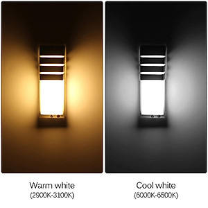Modern and Simple Led Home Wall Lamp Aluminum Corridor Aisle Outdoor Waterproof Garden Light Porch Radar Motion Sensor Courtyard Ac90~260v (White)