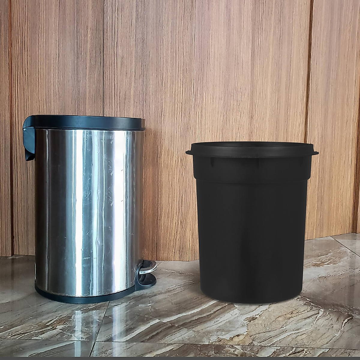 Luxshiny Trash Can Inner Bucket Replacement Plastic Garbage Can Inner Bin 3L Round Wastebasket Bucket Rubbish Container for Home Office Hotel