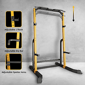 ZENOVA Squat Rack Power Rack Home Gym Equipment Pull Up Rack Squat Stand for Weightlifting, 800LBS Weight Capacity