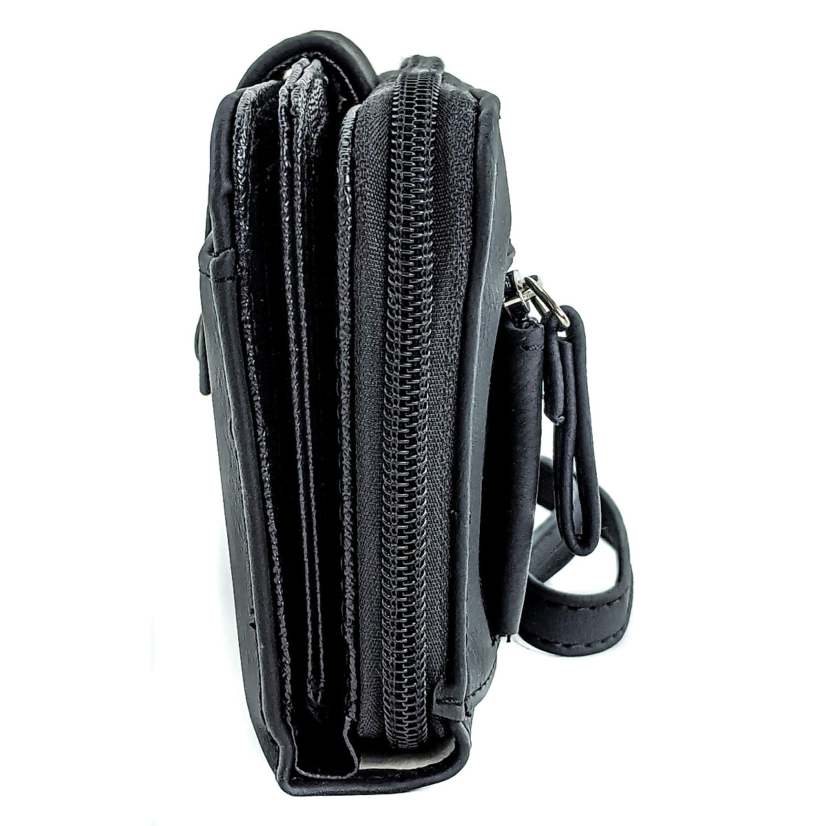 Purse King The Essence Everyday Essential Wallet, Womens Wallet, Womens Clutch, Faux Leather Wallet, Leather Clutch, RFID Blocking Wallet, Organizer (Black)