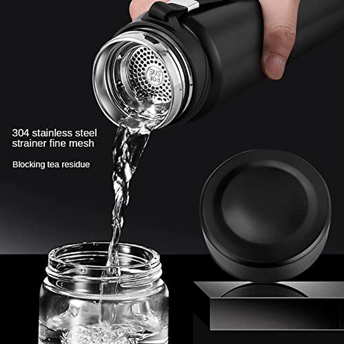 Insulated Stainless Steel Water Bottle-Vacuum Coffee Cup with,Large Capacity Double Walled Sport Travel Mug,Wide Mouth Leak Proof Flask Cup,BPA Free (32oz)