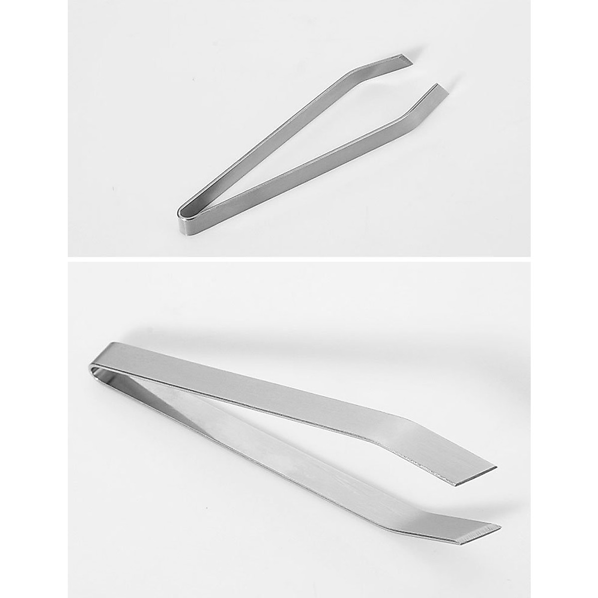 Daycount® Pack of 2 Fish Bone Tweezers, Chicken Feather Tweezer Stainless Fishbone Picker, Clean Tongs Salmon Bone Removal Durable Dishwasher Safe 4.7''