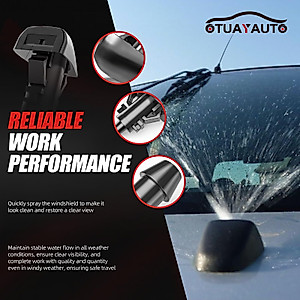 OTUAYAUTO Front Windshield Washer Nozzles - Replacement for Chrysler, Dodge, Jeep, Ram - Replaces OEM #: 4805742AB, 4805742AC. 5113049AA, 55077460AA, 5303833AA, Premium Spray Jet Kit (pack of 2)