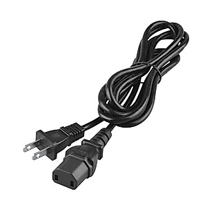 PKPOWER UL Listed 6.6ft 2-Prong Power Cord Cable Lead Replacement for Rotel RC-1070 RCD-1072 RDV-1092 DVD Player