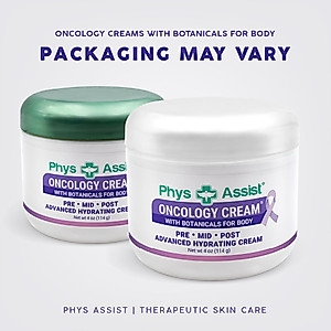 PhysAssist Oncology Cream 4 oz plus Lip Balm. Hydrates and Pampers Stressed skin. Made with a blend of natural Botanicals. Clinically Tested, Non Irritant.