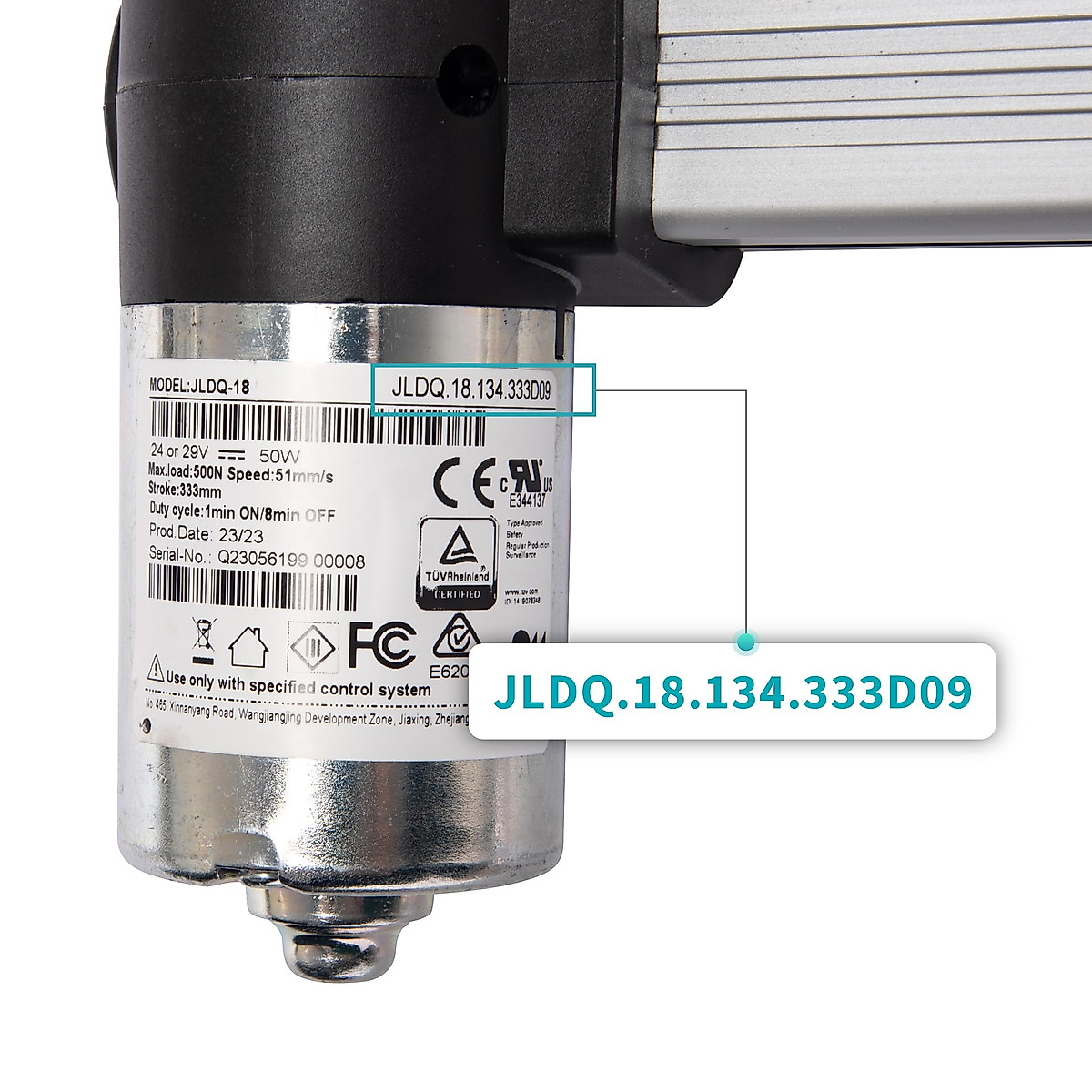 Okin Refined-R Motor Model JLDQ-18 & JLDQ.18.134.333D09, Power Recliner Actuator Electric Reclining Lift Chair Motor Replacement Parts for JLDQ.18.134.333D02/D02-LA/D03/D04/D05/D10/D13/D15/D21