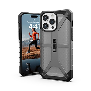 URBAN ARMOR GEAR UAG Designed for iPhone 15 Pro Max Case Plasma Ash 6.7" Bundle with UAG Paracord Lanyard Adjustable Wrist Strap Black