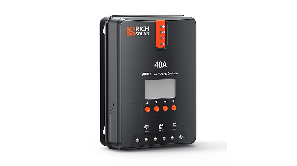 Rich Solar 40A MPPT Solar Charge Controller with LCD - Efficient 12V/24V