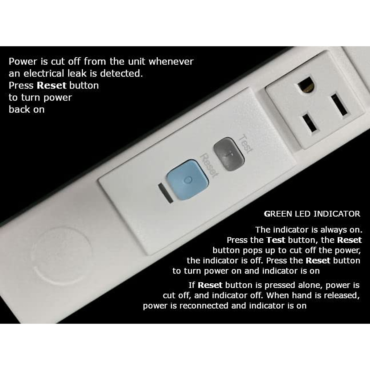 12” 3 20A Outlets Hardwired Power Strip, ALCI, USB