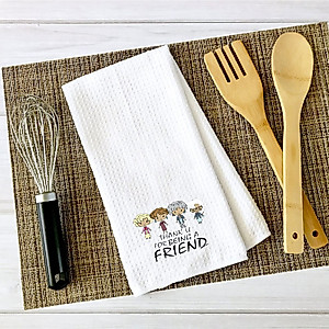 ZJXHPO TV Show Quote Inspired Best Friend Housewarming Gift Kitchen Towel Dishcloth , Polyester for Kitchen Decor (Friends)
