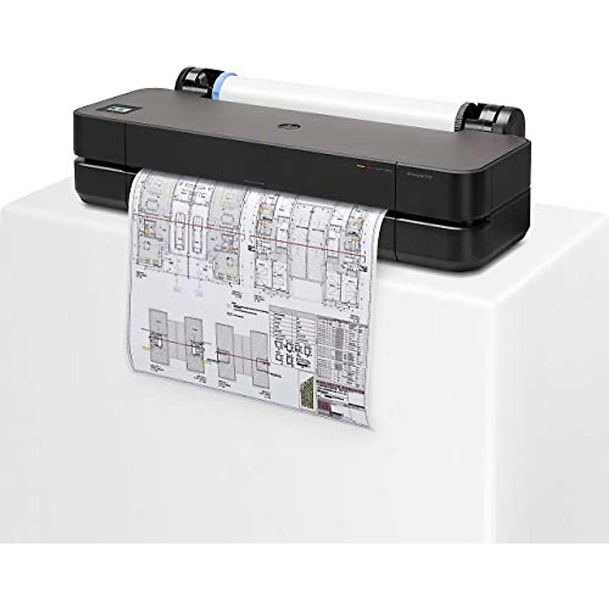 HP DesignJet T250 Large Format Compact Wireless Plotter Printer - 24", with Modern Office Design (5HB06A) (Renewed)