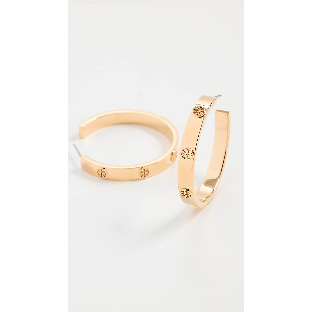 Tory Burch Women's Miller Stud Hoop Earrings, Tory Gold, One Size