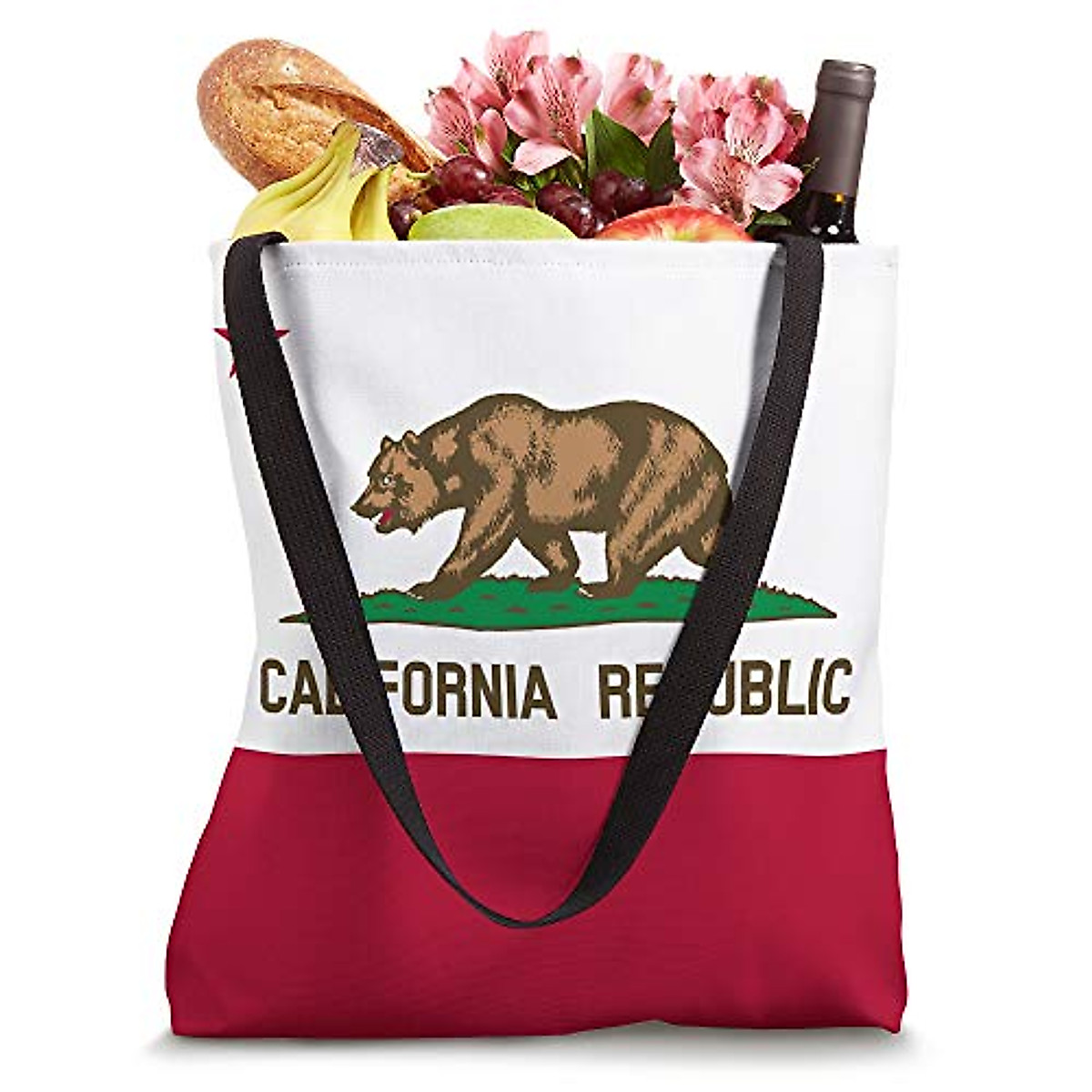 California Bear Republic State Flag Tote Bag