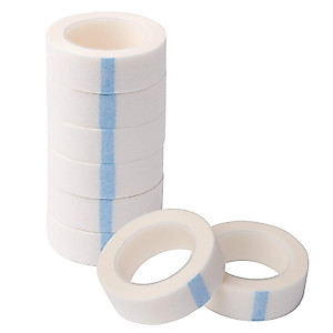 UPINS 24 Rolls White Eyelash Tape, Adhesive Fabric Lash Tapes for Eyelash Extension Supply