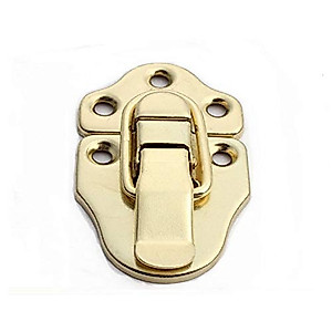 Lheng Metal Table Locks Dining Training Table Buckles Connectors Table Leaf Hardware Accessories Iron Gold Plating 6Pcs