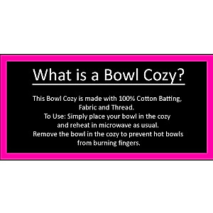 Bowl Cozy, Bowl Holder for Hot Food, Microwave Safe Bowl Potholders, Soup Bowl Holder in a Cotton Miniature Lemon Fabric Print