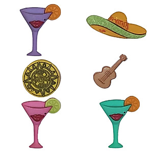 Simply Charmed Cinco de Mayo Party Supplies - Magnetic Wine Glass Charms for Margaritas, Wine Glasses and More