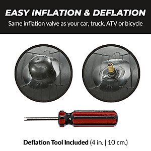 Toobski 109 Slopemaster Heavy Duty Snow Tube for Sledding | Inflatable | High Speed | Connectable | Based in The USA | Color Selection: Red and Black