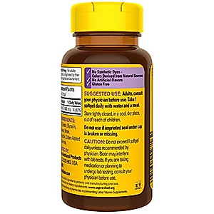 Nature Made Maximum Strength Biotin 5000 mcg, Dietary Supplement may help support Healthy Hair, Skin & Nails, 50 Softgels