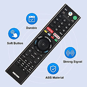 New RMF-TX300U Voice Remote Control Raplace RMF-TX200U RMF-TX201U, for Sony Smart TV LED 4K Ultra HDTV 149331811 XBR-75X940D XBR-55X930D XBR-65X930D XBR-75X850D XBR-55X850S with Two Batteries