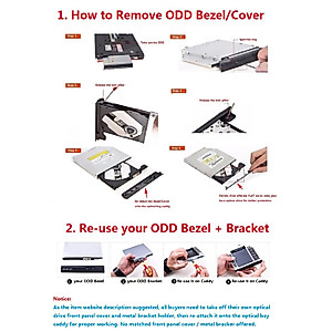 DY-tech 2nd SSD HDD Hard Drive Caddy for Dell Inspiron 15 3521 3537 5555 5558 5559 SU-208GB