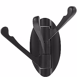 Towel Hooks Rotating Coat Hooks for Hanging with 3 Swivel Arms Wall Mounted Towel Holder Space Saving Hanger for Bathroom Kitchen Black Black Hooks