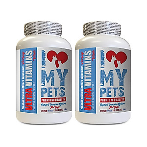 I LOVE MY PETS LLC Dog Vitamins for Seniors - Ultra Vitamins - Dog Health - Mineral Support - antioxidant for Dogs - 180 Treats (2 Bottles)