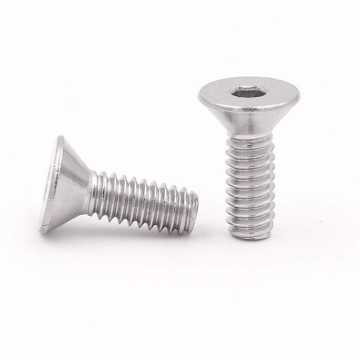 KINJOEK 100 Packs 1/4-20 x 3/4 Inch Flat Head Socket Cap Screws, Allen Hex Socket Drive Countersunk Bolts, 304 Stainless Steel 18-8, Full Thread, Bright Finish, Heavy Duty Hexagon Machine Screw